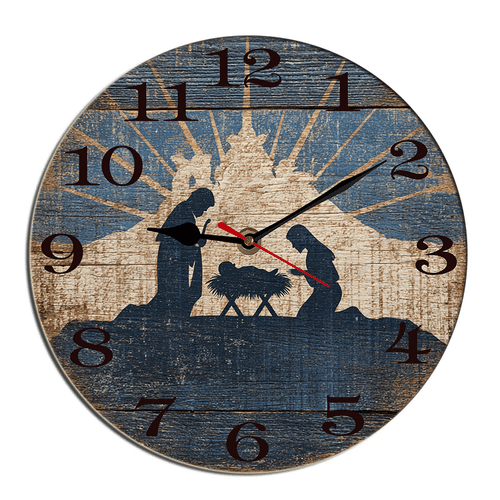Kurmntregon The Prayer Wall Clock Religious Jesus Bible Nativity Xmas ...