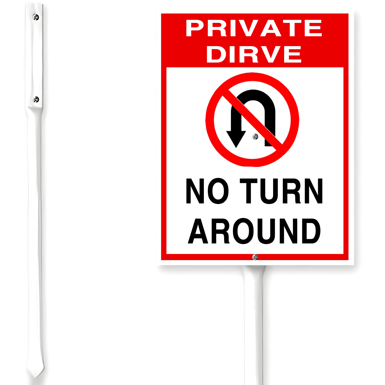 Kurmntregon Private Drive Sign With Stake No Parking Yard Sign Private ...