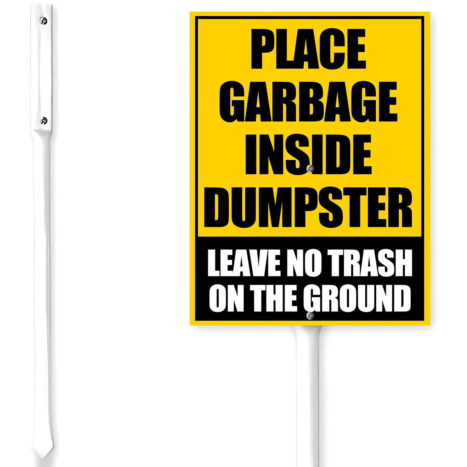 Kurmntregon Private Dumpster Sign With Stake Place Garbage Inside ...