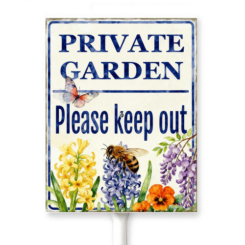 Kurmntregon Private Garden Please Keep Out Sign With Stake For Yard ...