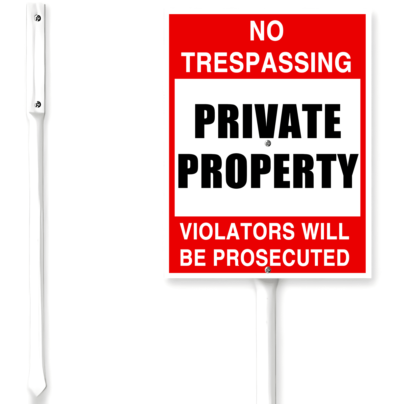 Kurmntregon Private Property No Trespassing Sign Sign With Stake Keep ...