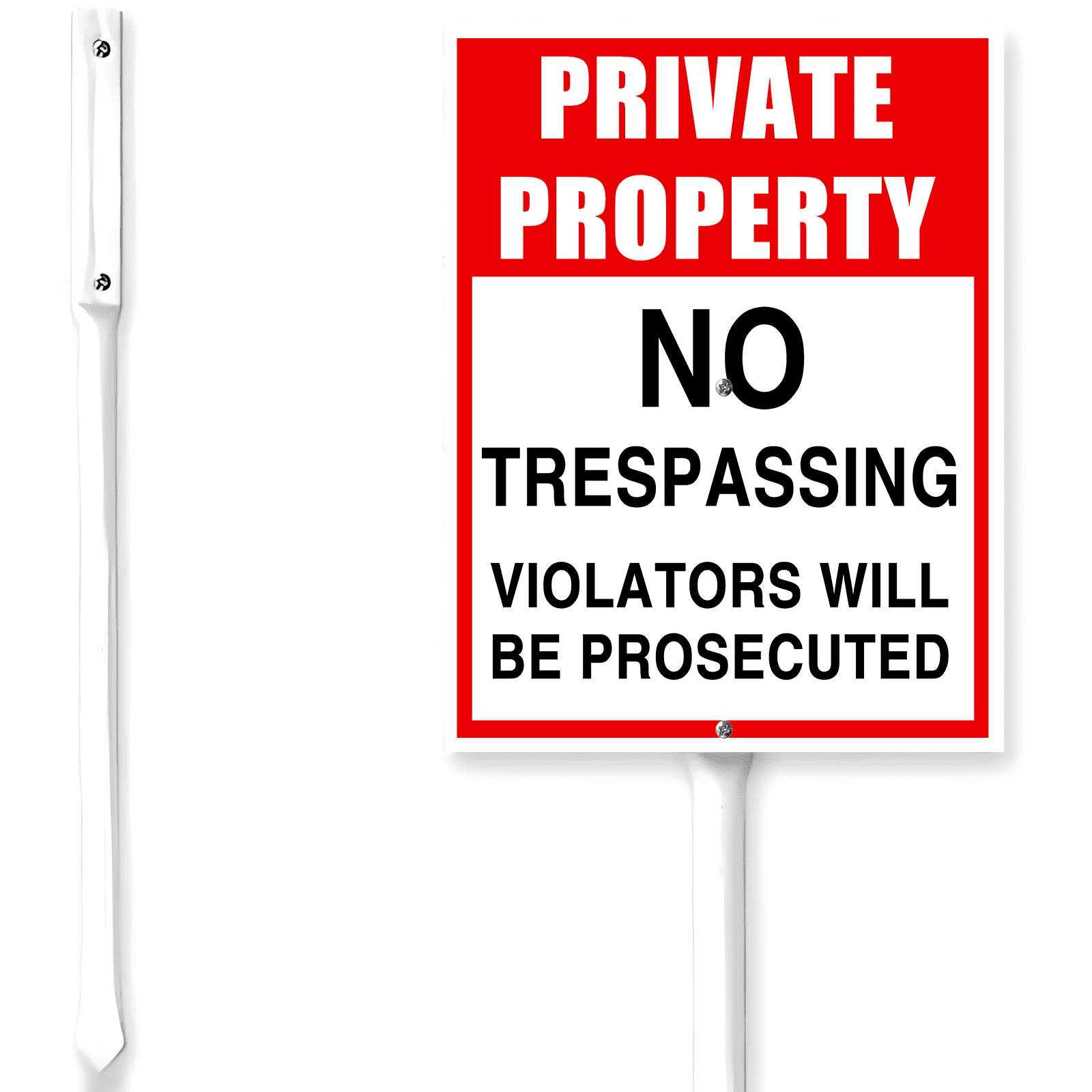 Kurmntregon Private Property No Trespassing Sign Sign With Stake Keep ...