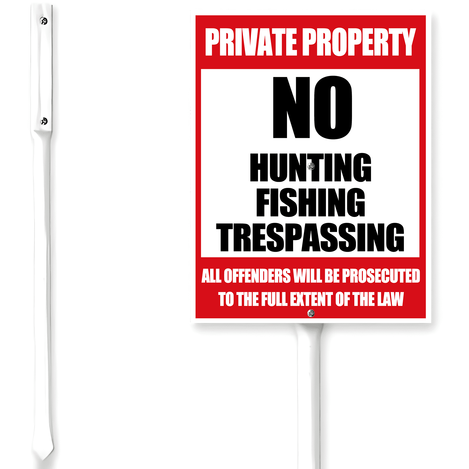 Kurmntregon Private Property Sign With Stake No Hunting Shooting ...