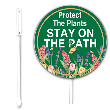 Kurmntregon Protect The Plants Stay On The Path Yard Sign With Stake ...