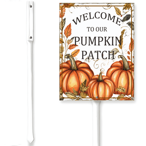 Kurmntregon Pumpkin Patch Sign With Stake Welcome To Our Pumpkin Patch ...