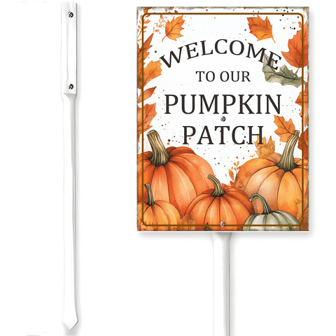 Kurmntregon Pumpkin Patch Sign With Stake Welcome To Our Pumpkin Patch ...