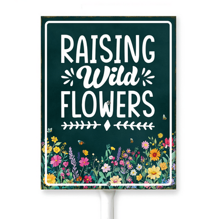 Kurmntregon Raising Wild Flowers Yard Sign With Stake Wildflowers ...