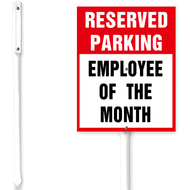 Kurmntregon Reserved Parking Yard Sign With Stake 6x4.6inch Employee Of ...