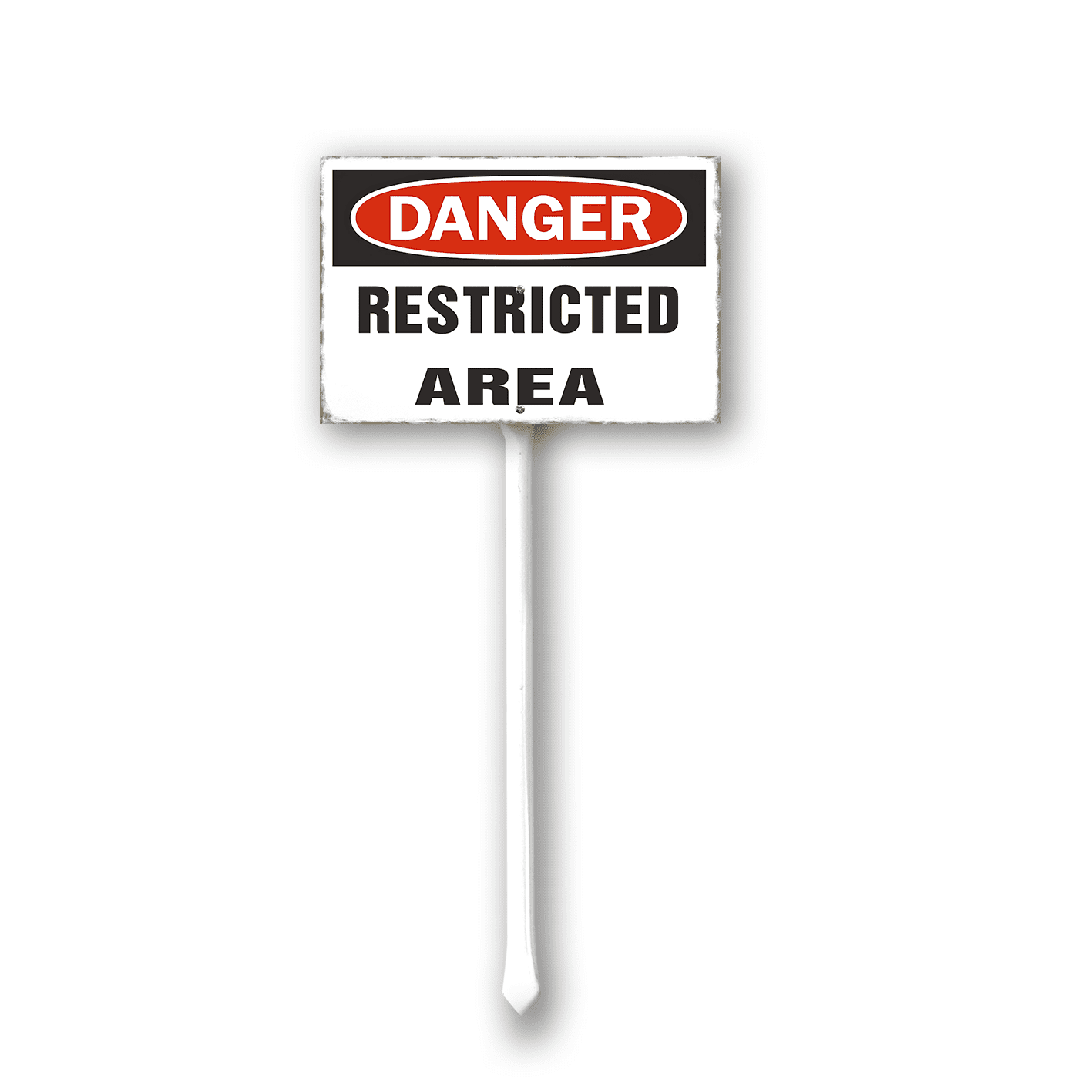 Kurmntregon Restricted Area Yard Sign With Stakes Caution Warning Sign ...