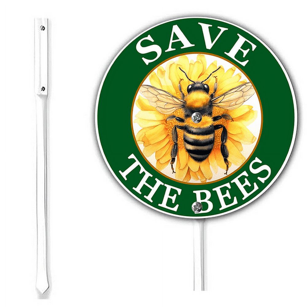 Kurmntregon Save The Bees Garden Sign With Stake Save The Bees Yard ...