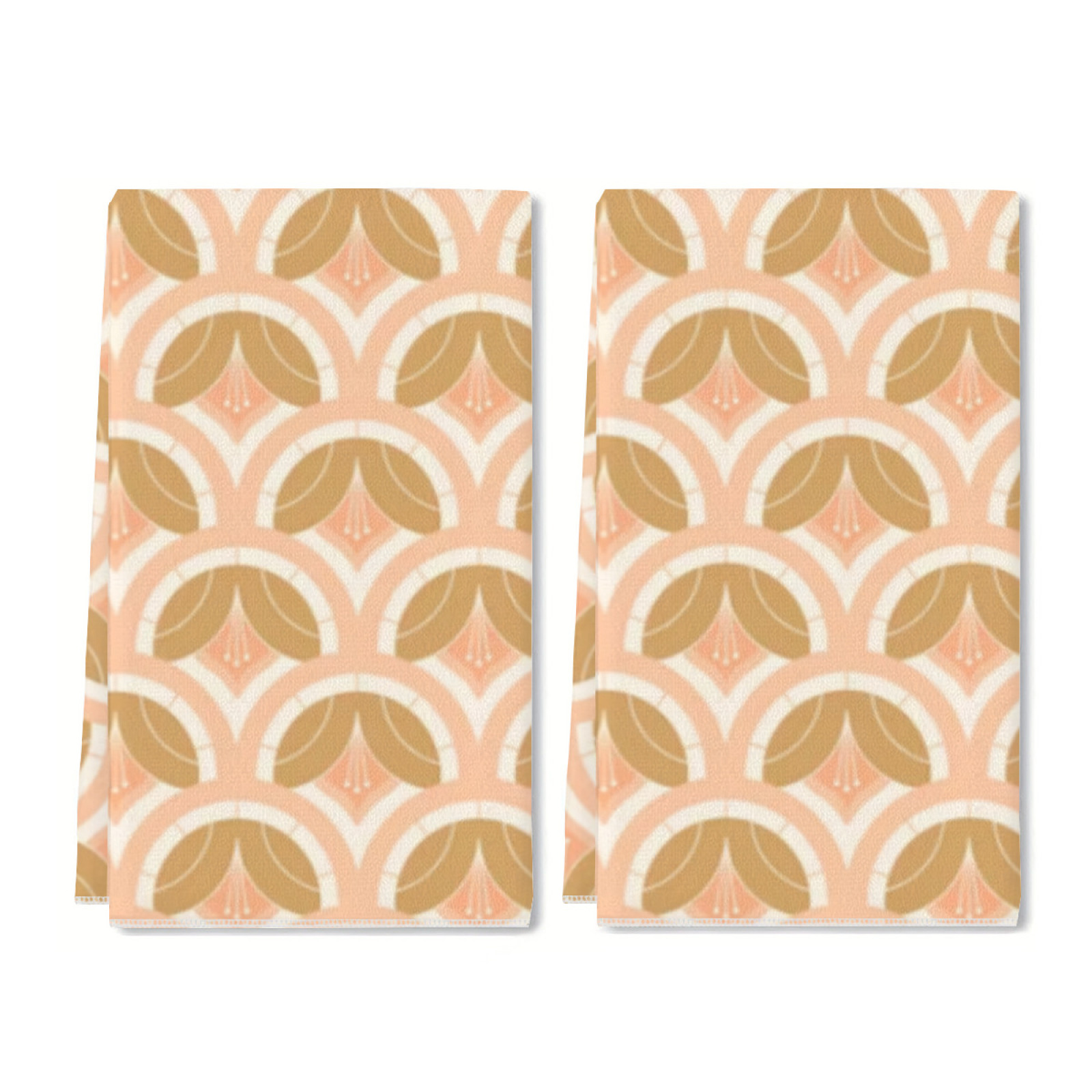 Kurmntregon Scallop Geometry Dish Towels For Kitchen Marine Elements ...