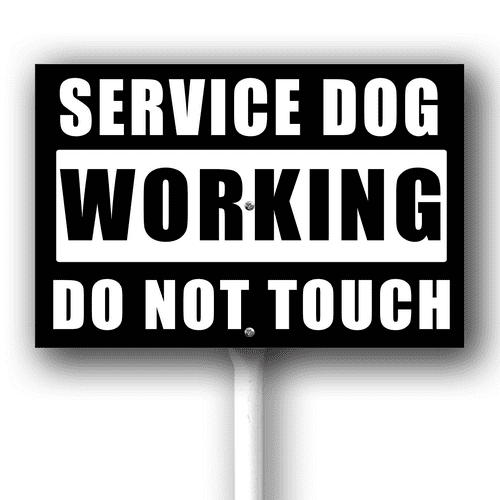 Kurmntregon Service Dog Working Do Not Touch Sign With Stake Security ...