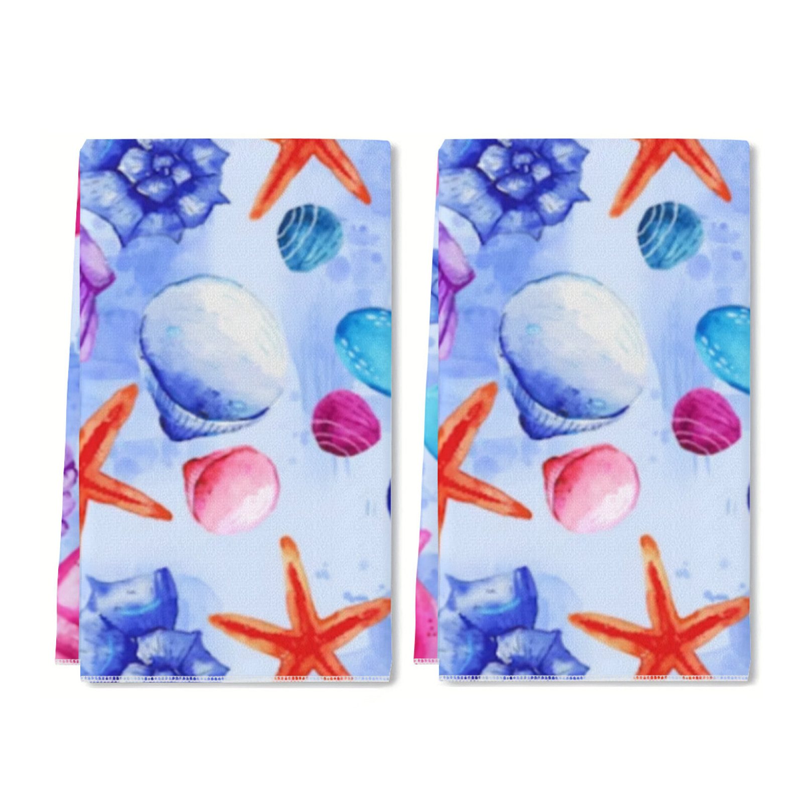 Kurmntregon Shell Starfish Dish Cloths & Dish Towels Marine Elements ...