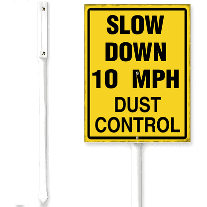 Kurmntregon Slow Down 10 Mph Dust Control Sign With Stake Slow Down ...