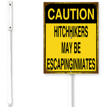 Kurmntregon Slow Down Yard Sign With Stake Hitchhikers May Be ...