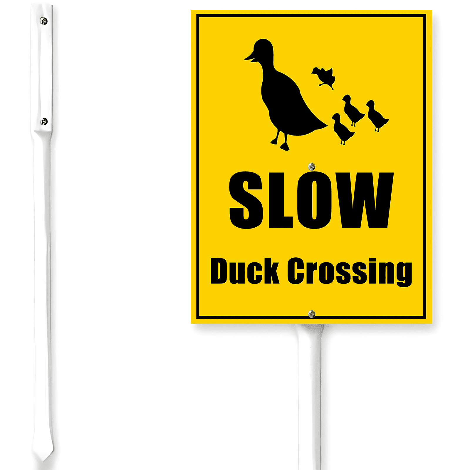 Kurmntregon Slow Duck Crossing Sign With Stake Slow Down Sign For ...