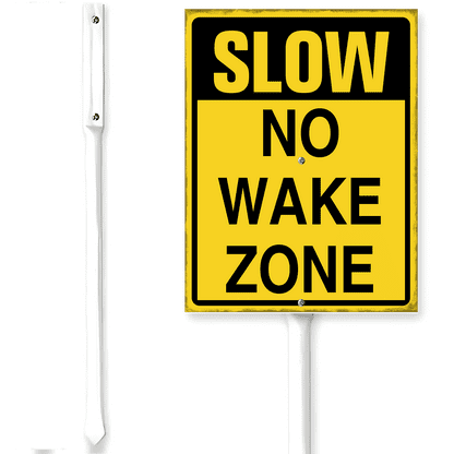 Kurmntregon Slow No Wake Zone Sign With Stake Slow Down Traffic Road ...