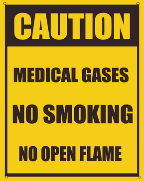 Kurmntregon No Smoking Aluminum Sign Medical Gases Sign For Yard ...