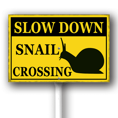 Kurmntregon Snail Crossing Yard Sign With Stake Slow Down Caution ...