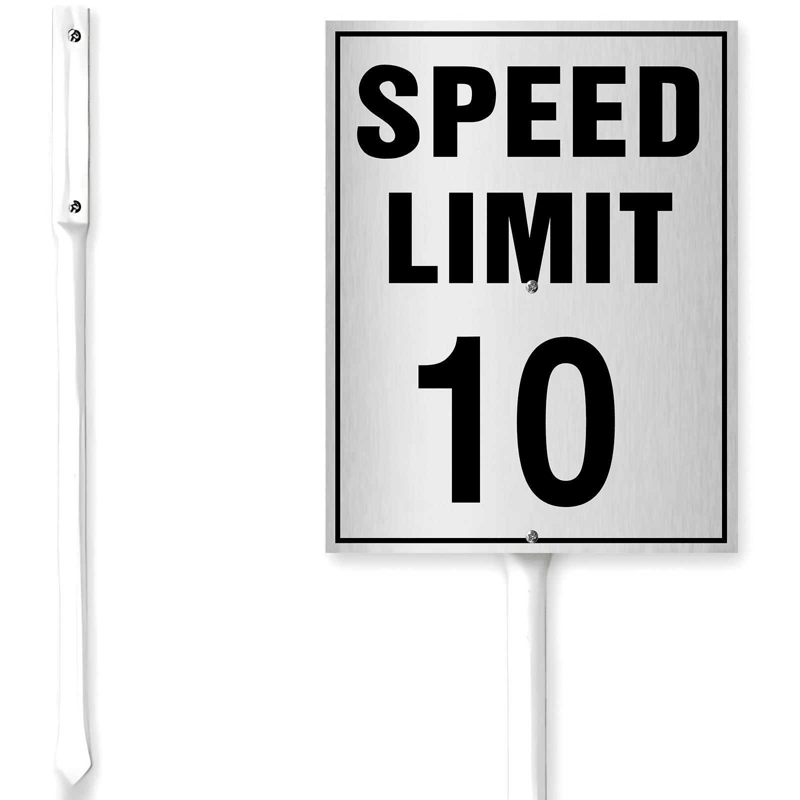 Kurmntregon Speed Limit Sign With Stake Speed Limit Signs 10 Mph 6x4 ...