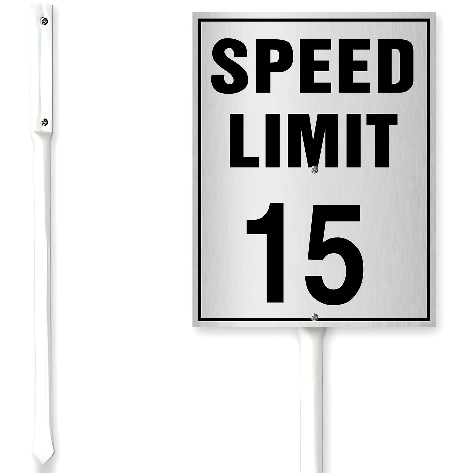 Kurmntregon Speed Limit Sign With Stake Speed Limit Signs 15 Mph 6x4 ...