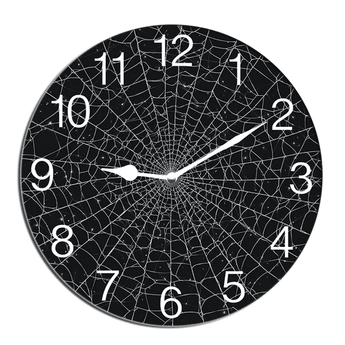 Kurmntregon Spider Web Wall Clock Halloween Scary Bat Ghost Witch ...