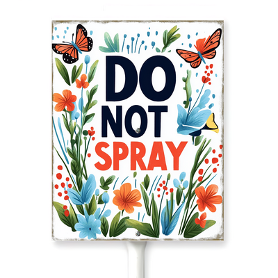 Kurmntregon Do Not Spray Garden Sign With Stake No Spray Zone Yard ...