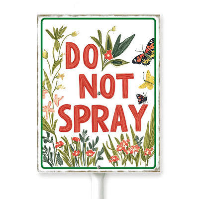 Kurmntregon Do Not Spray Garden Sign With Stake No Spray Zone Yard ...