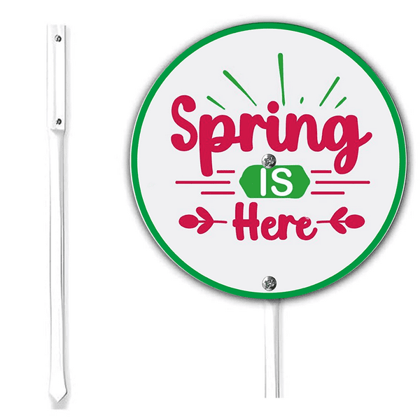 Kurmntregon Spring Garden Sign With Stake Spring Is Here Yard Sign Lawn ...