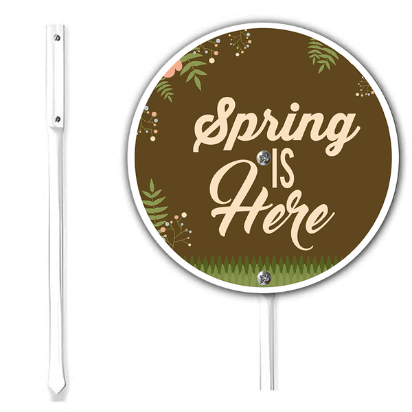Kurmntregon Spring Garden Sign With Stake Spring Is Here Yard Sign ...