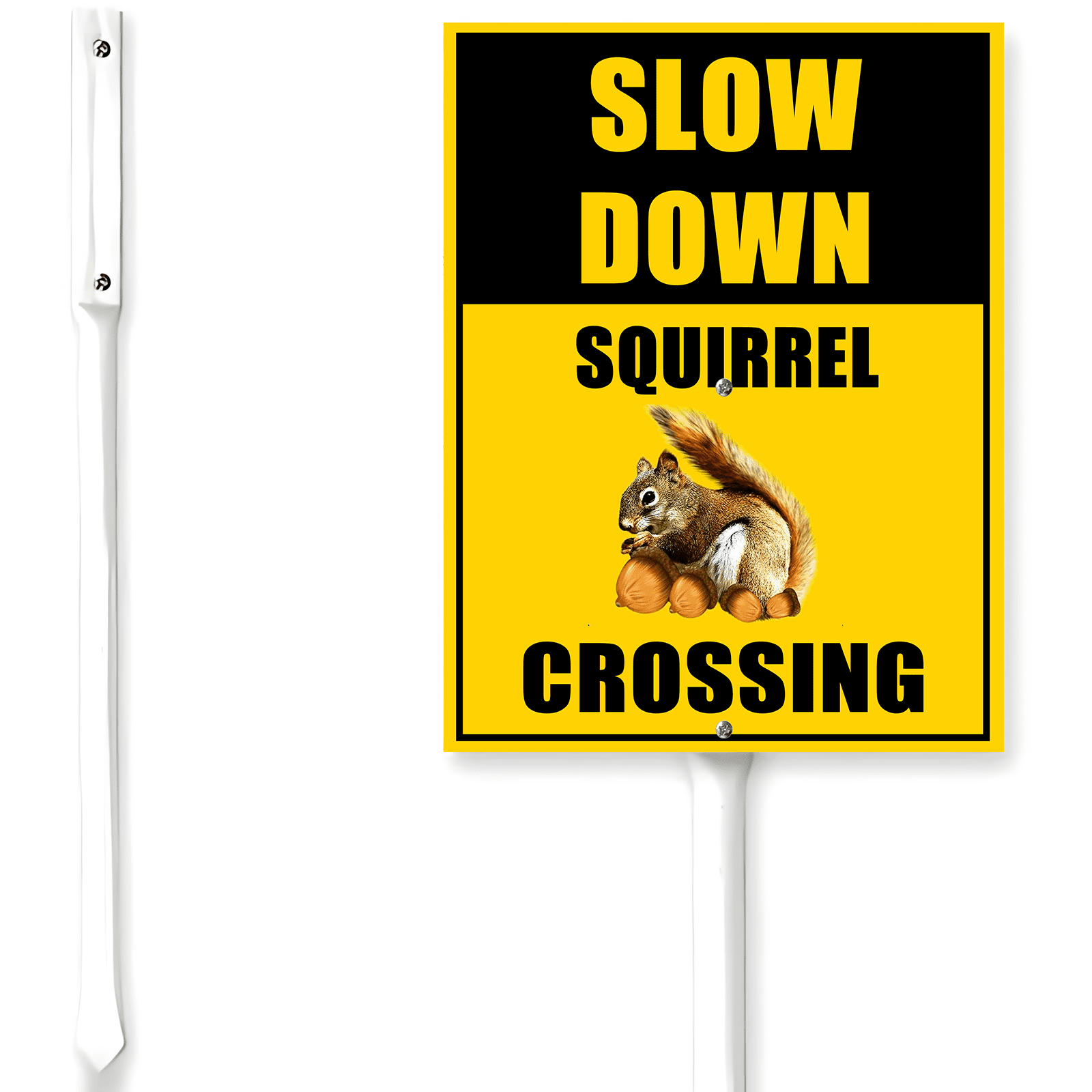 Kurmntregon Squirrel Crossing Sign With Stake Slow Down Sign For ...