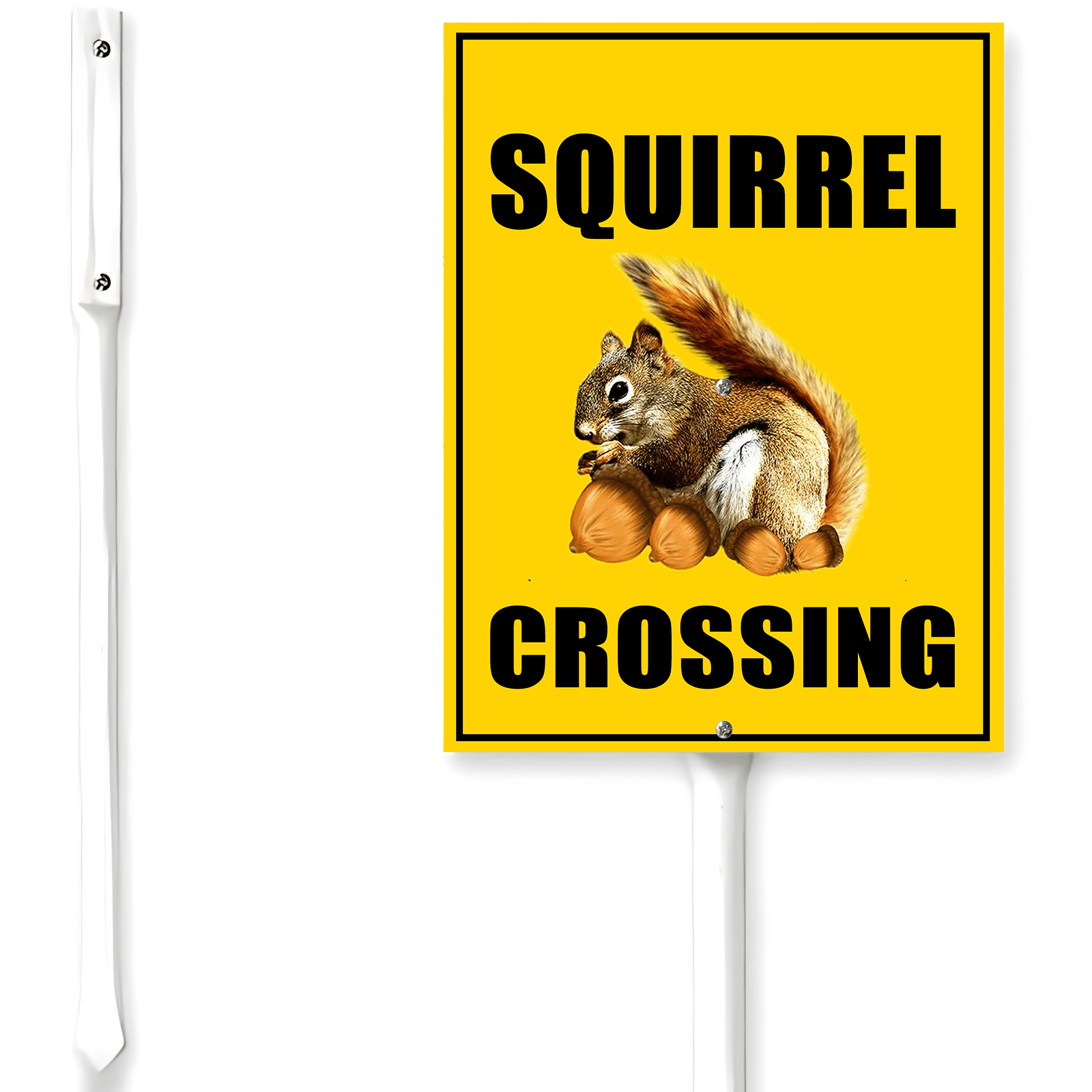 Kurmntregon Squirrel Crossing Sign With Stake Slow Down Sign For ...
