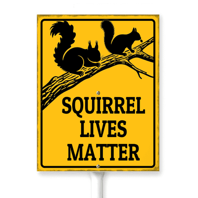 Kurmntregon Squirrel Lives Matter Yard Sign With Stake Squirrels Area ...