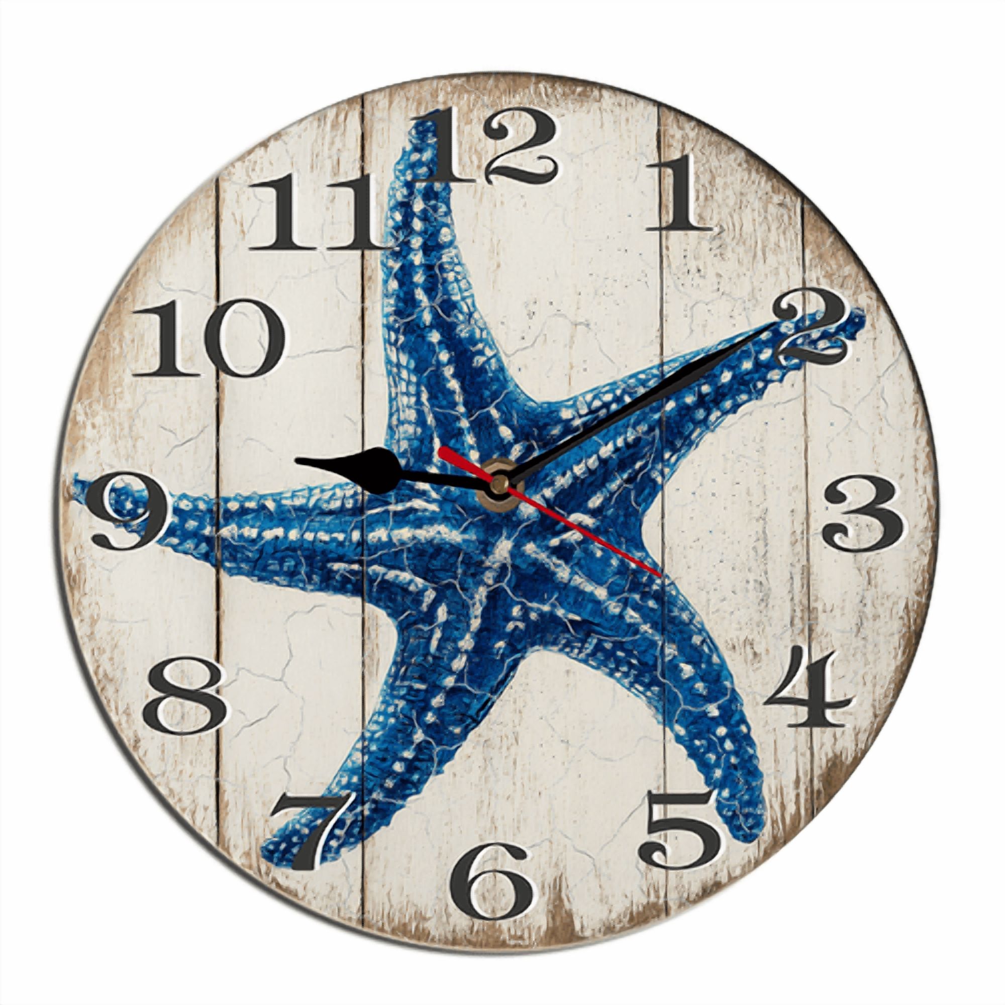 Kurmntregon Starfish Wall Clock Marine Life Seaside Beach Thanksgiving ...