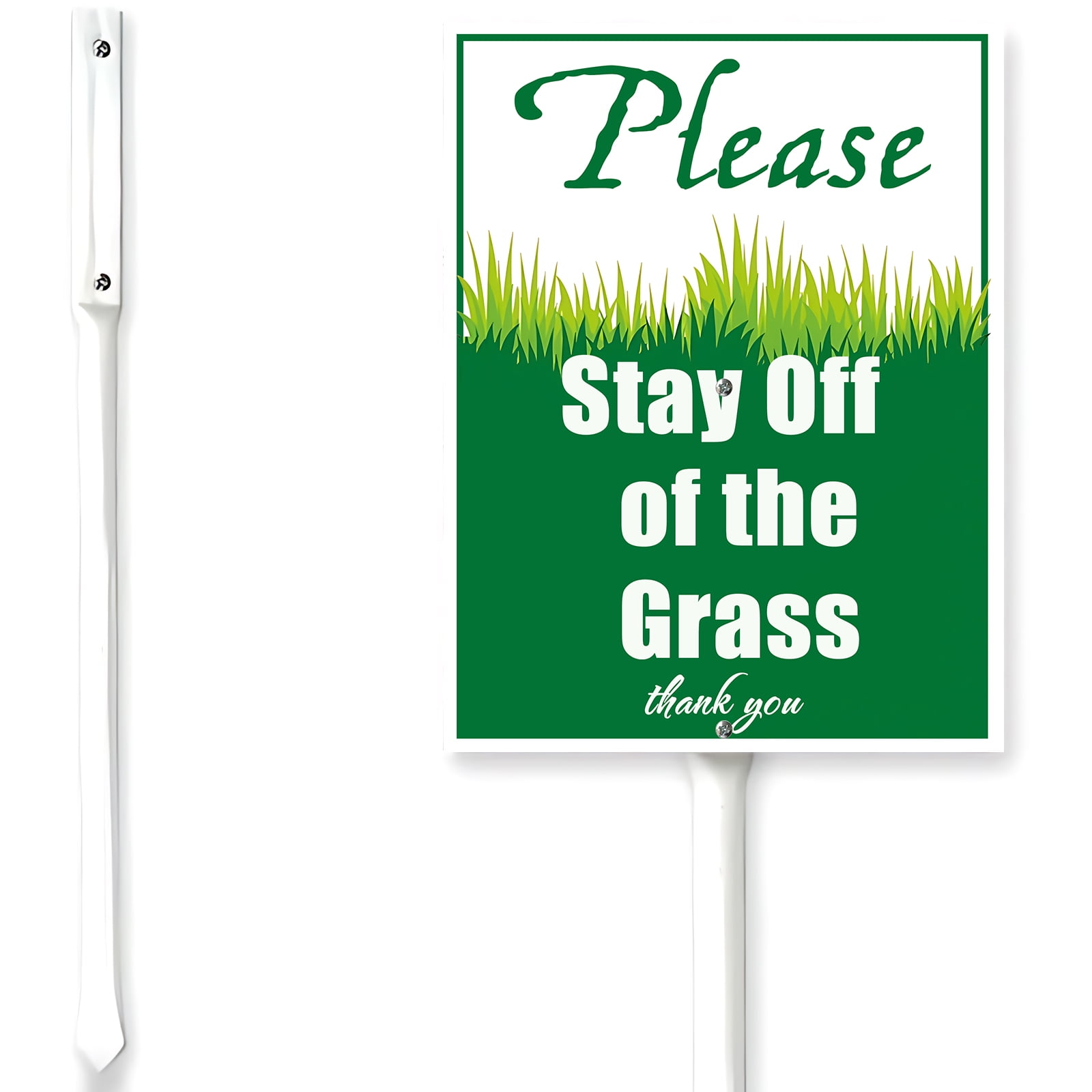 Kurmntregon Stay Off The Grass Yard Sign With Stake Aluminum Metal 6x4 ...
