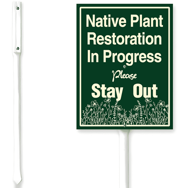 Kurmntregon Stay Out Yard Sign With Stake Native Plant Restoration In ...