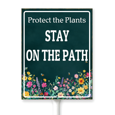 Kurmntregon Stay On The Path,Protect The Plants Yard Sign With Stake ...