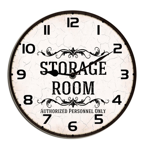 Kurmntregon Storage Room Wall Clock Storage Room Silent Non Ticking ...