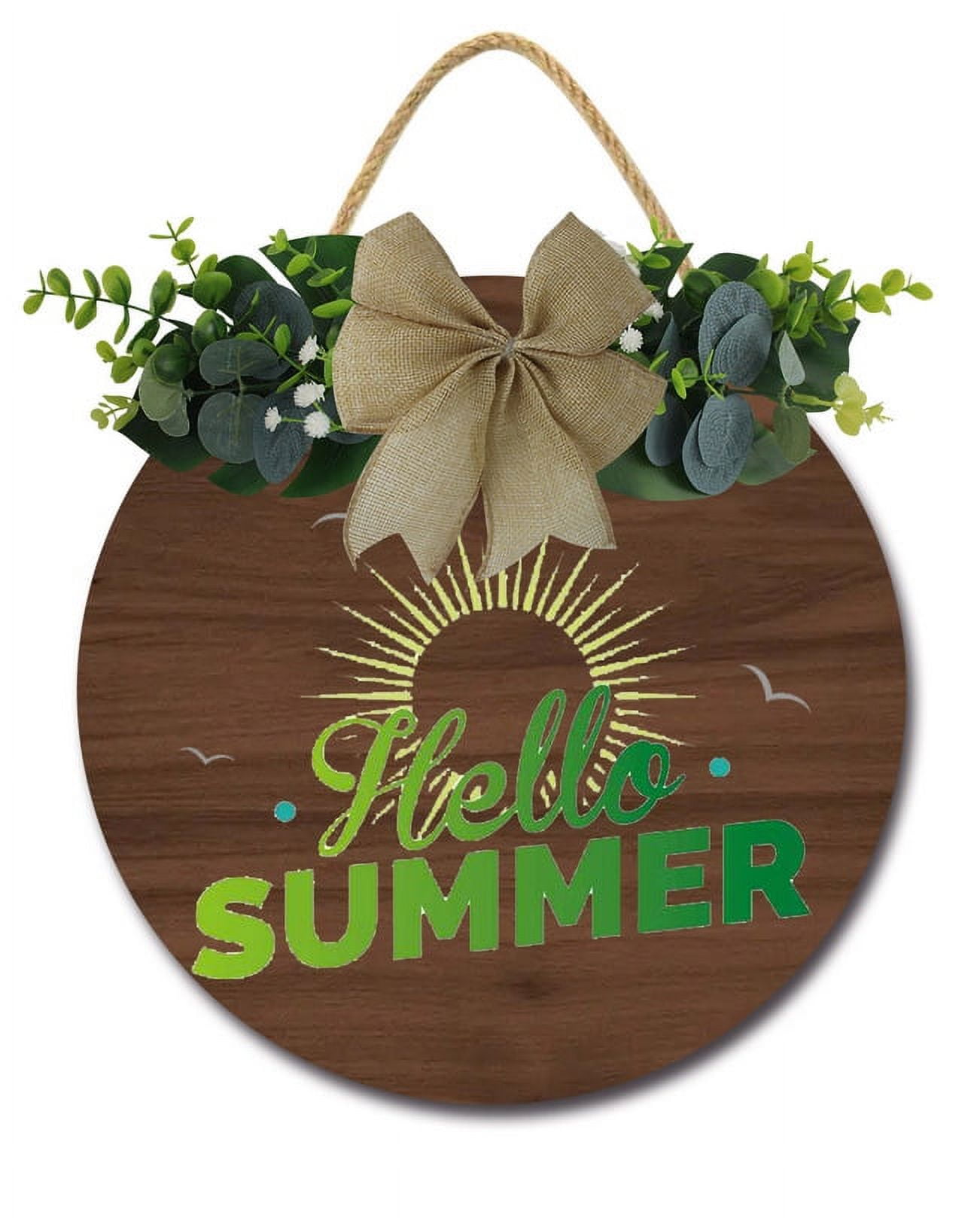 Kurmntregon Summer Decor Design 28 Hello Summer Door Sign Summer Decor ...