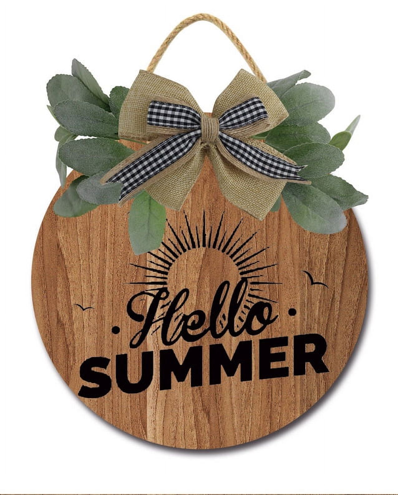 Kurmntregon Summer Decor Style 17 Summer Welcome Sign Hanging Wood ...