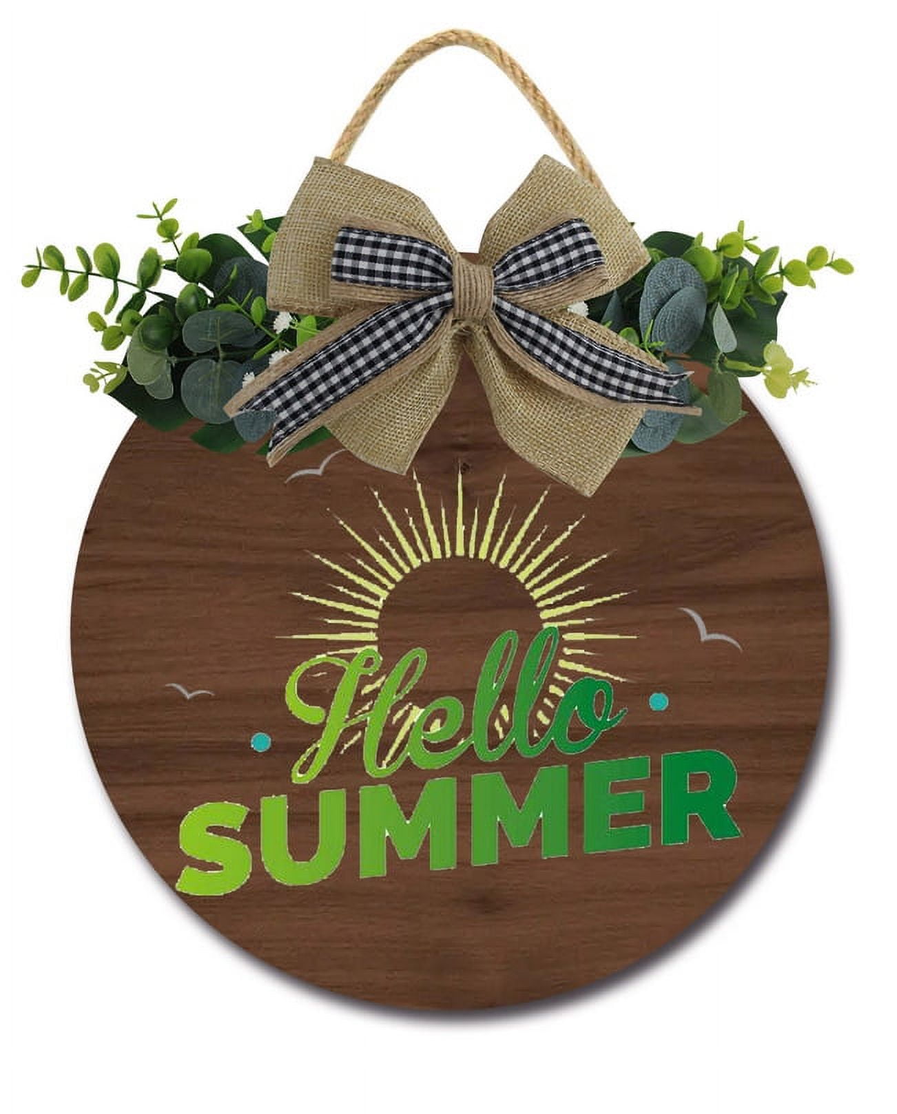 Kurmntregon Summer Sign For Porch Design 107 Hello Winter Spring Summer ...