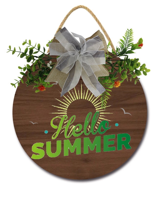 Kurmntregon Summer Wreaths For Front Door Design 62 Summer Sign Outdoor ...