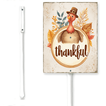Kurmntregon Thanksgiving Yard Sign With Stake Fall Turkey Gobble ...