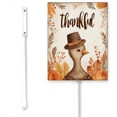 Kurmntregon Thanksgiving Yard Sign With Stake Fall Turkey Gobble ...