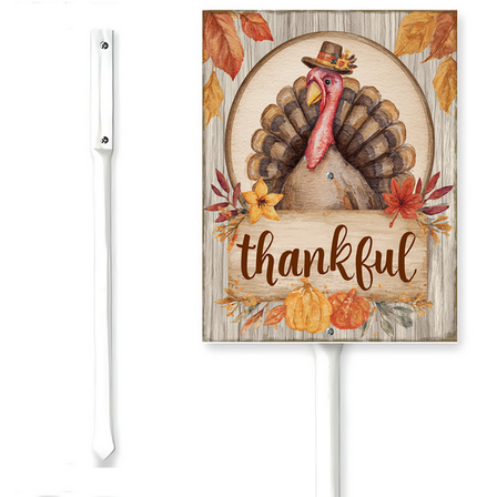 Kurmntregon Thanksgiving Yard Sign With Stake Fall Turkey Gobble ...