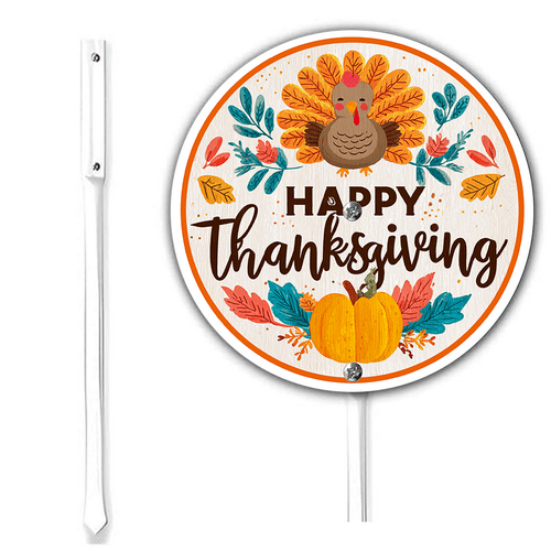 Kurmntregon Thanksgiving Yard Sign With Stake Turkey Pumpkin Fall Fall ...