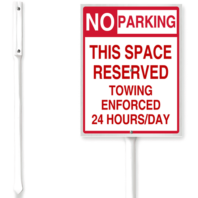 Kurmntregon This Space Reserved Sign With Stake This Space Reserved ...