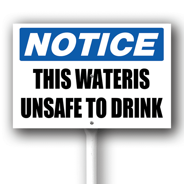 Kurmntregon This Water Is Unsafe To Drink Sign With Stake For Yard ...