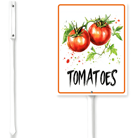 Kurmntregon Tomatoes Garden Sign With Stake Vegetables Fruit Plant ...
