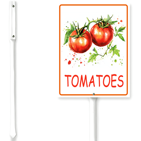 Kurmntregon Tomatoes Garden Sign With Stake Vegetables Fruits Plants ...